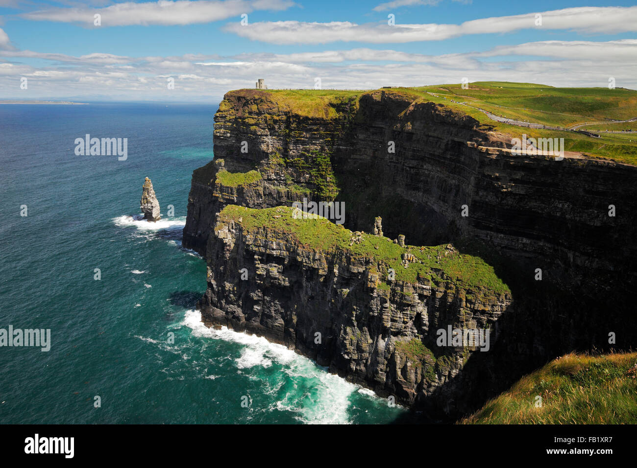 Cliffs of Moher near Doolin and Liscannor, County Clare, Ireland Stock ...