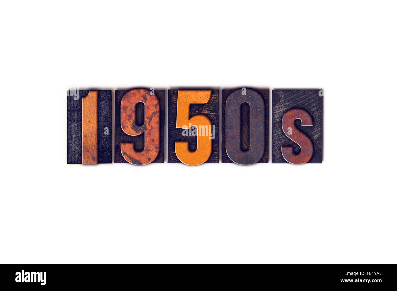 Word 1950s written in vintage hi-res stock photography and images - Alamy