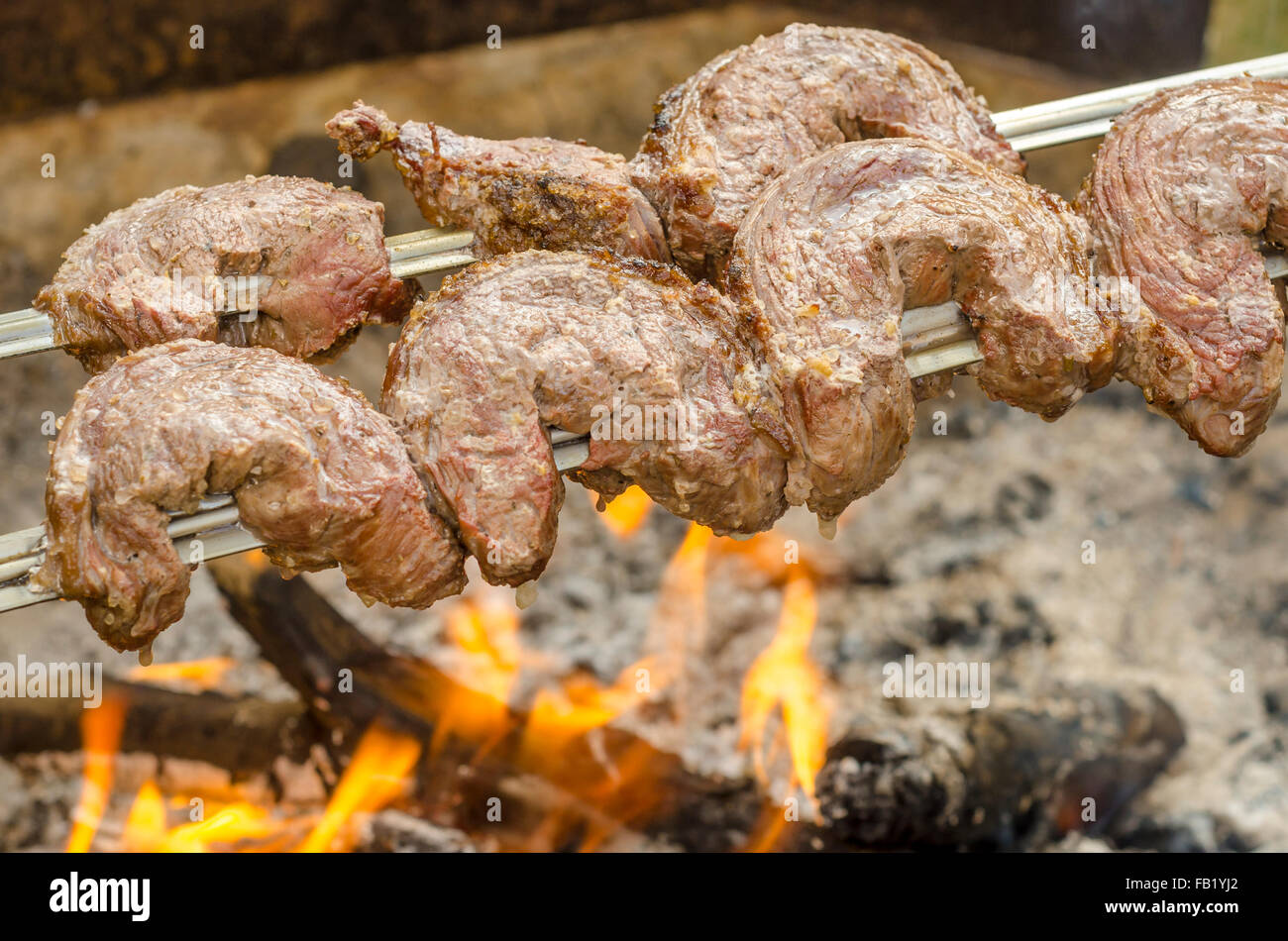 Filet steak - Picanha, traditional Brazilian barbecue Stock Photo - Alamy