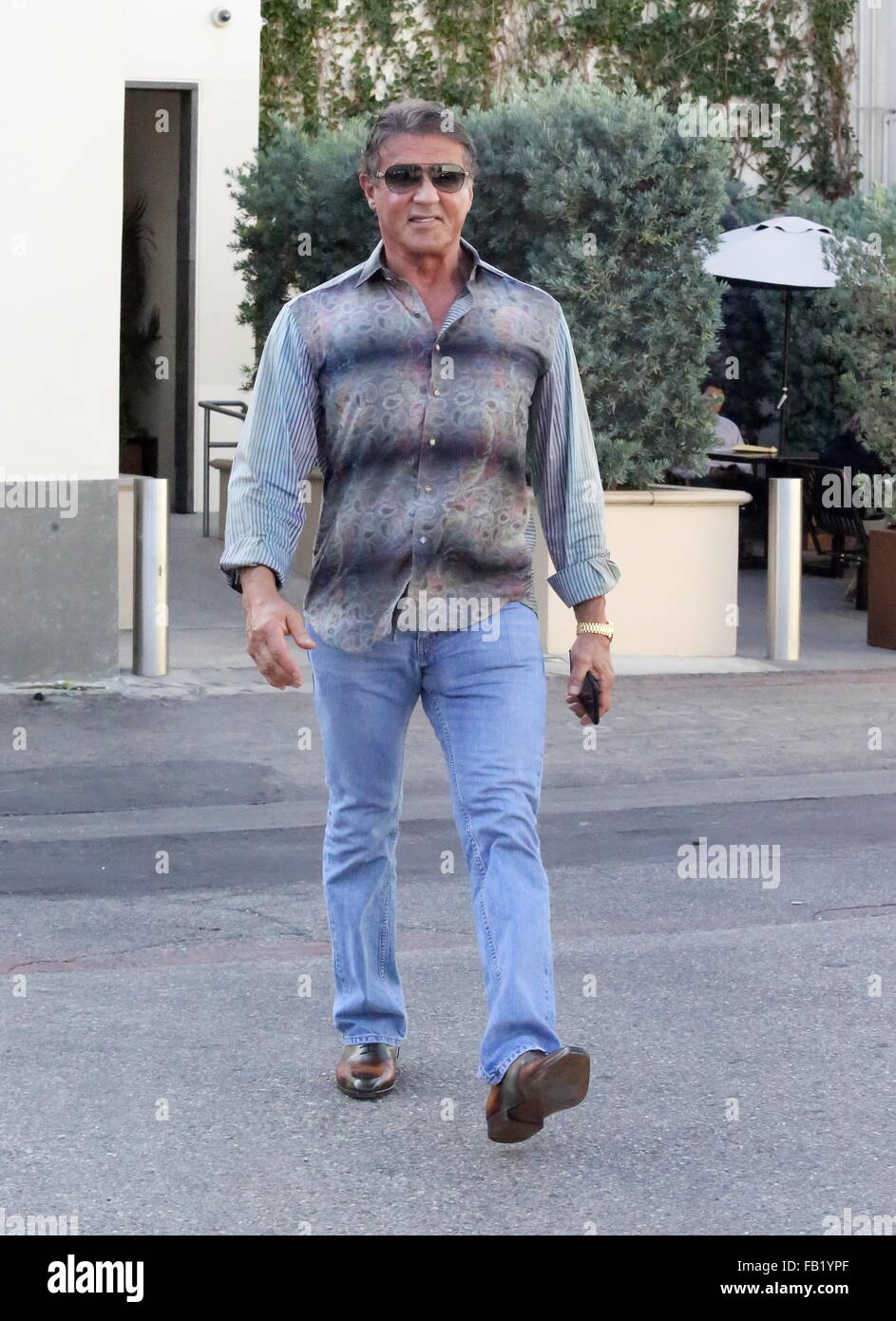 Creed star Sylvester Stallone out for lunch at Cafe Roma in Beverly ...