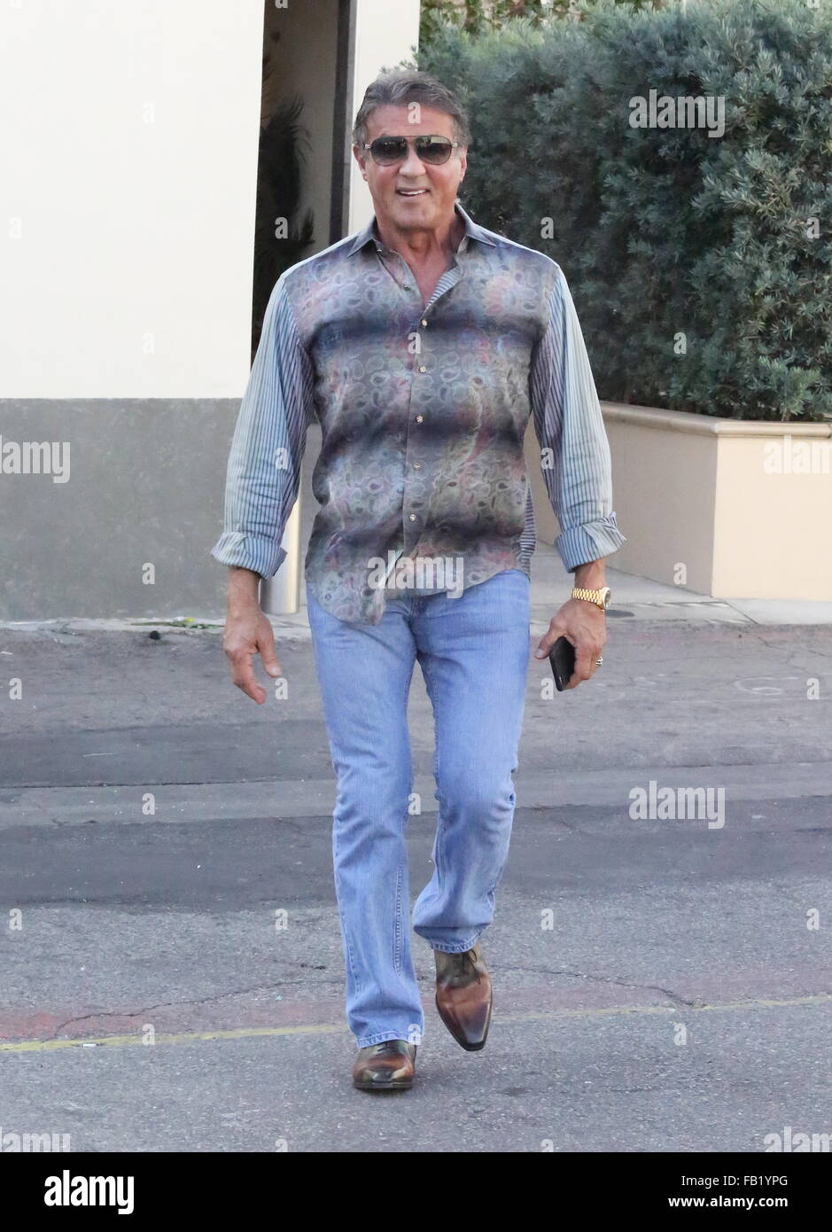 Creed star Sylvester Stallone out for lunch at Cafe Roma in Beverly ...
