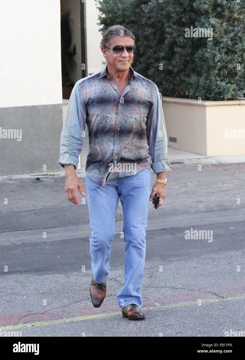 Creed star Sylvester Stallone out for lunch at Cafe Roma in Beverly ...
