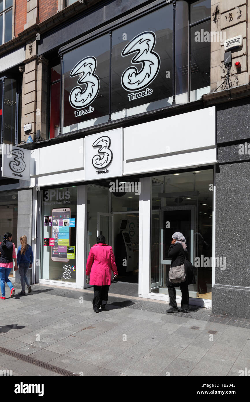 Three shop in Dublin, Ireland Stock Photo - Alamy