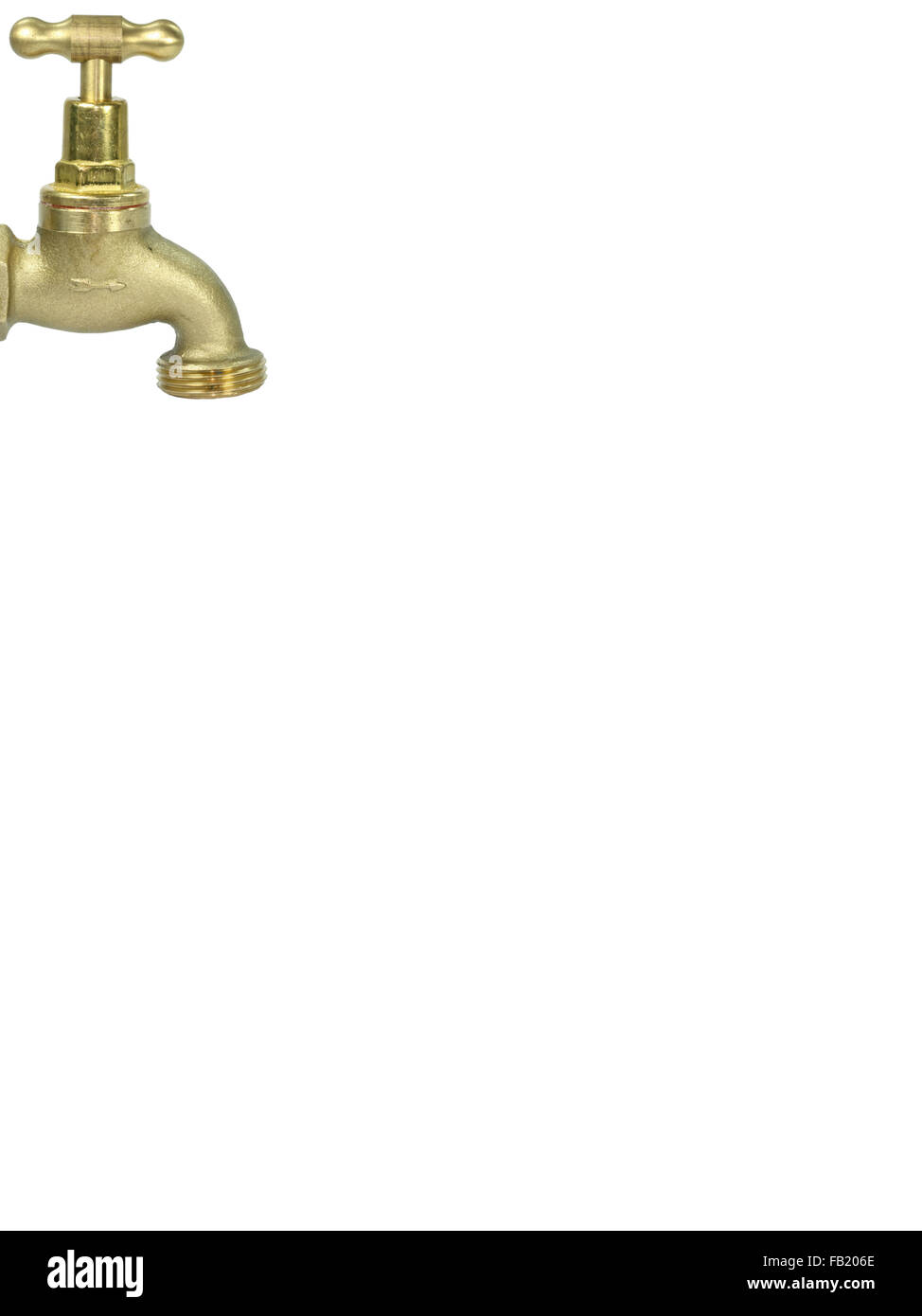 a brass tap on a white background Stock Photo - Alamy