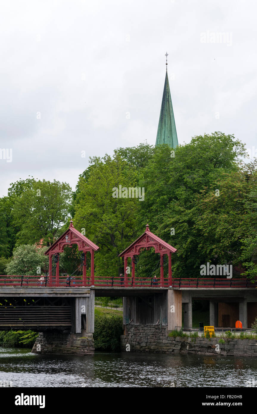 Bridge over Nidelva River, Trondheim, Norway Stock Photo - Alamy