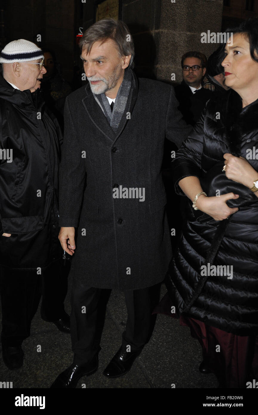 Teatro alla Scala season opening night - Arrivals Featuring: Graziano ...