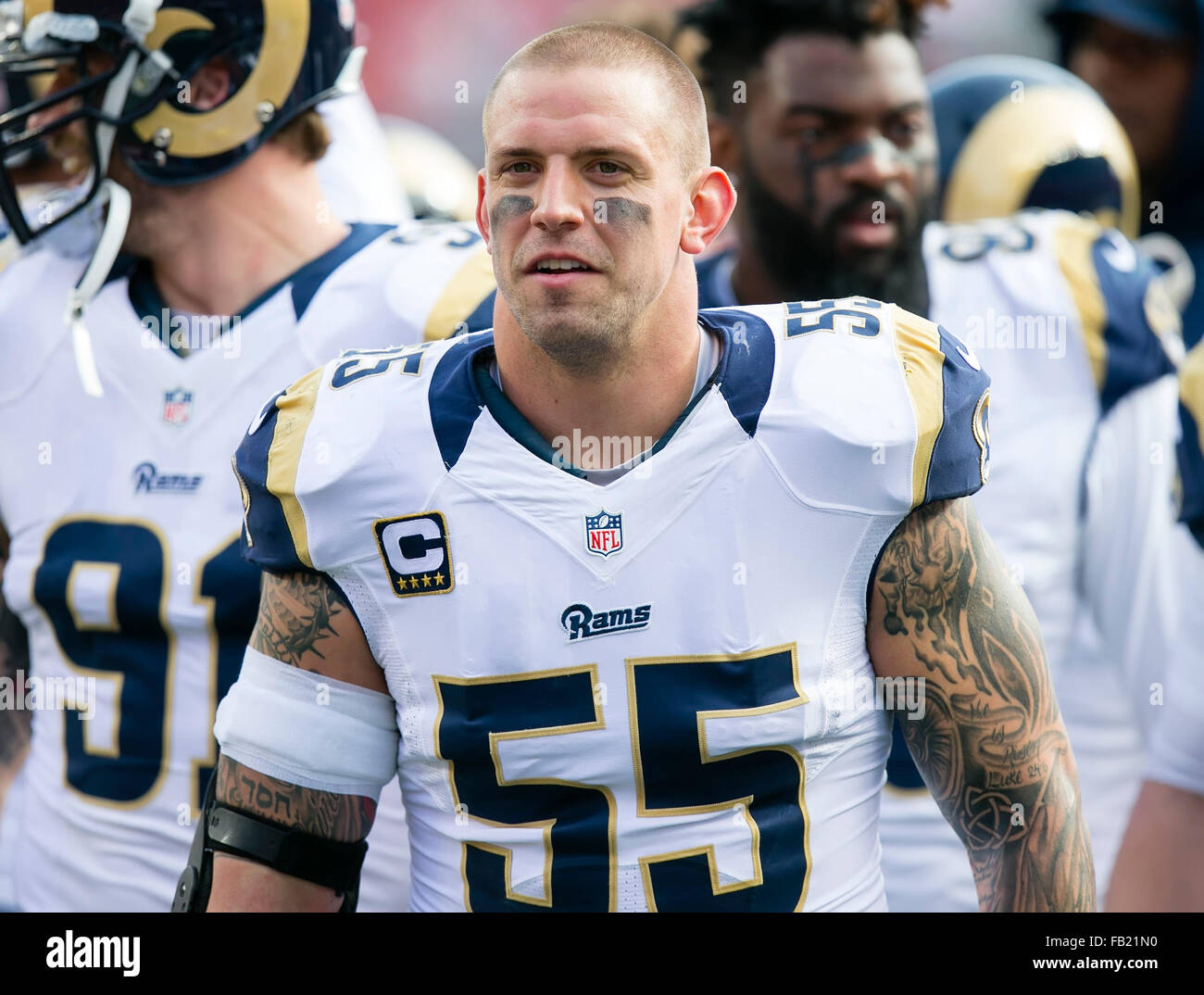 December 3, 2016: St. Louis Rams middle linebacker James Laurinaitis ...