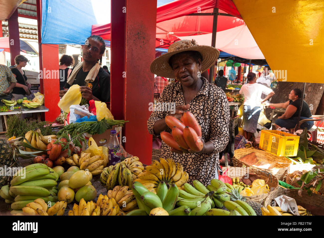 Market, Victoria, Mahe, Seychelles Stock Photo - Alamy