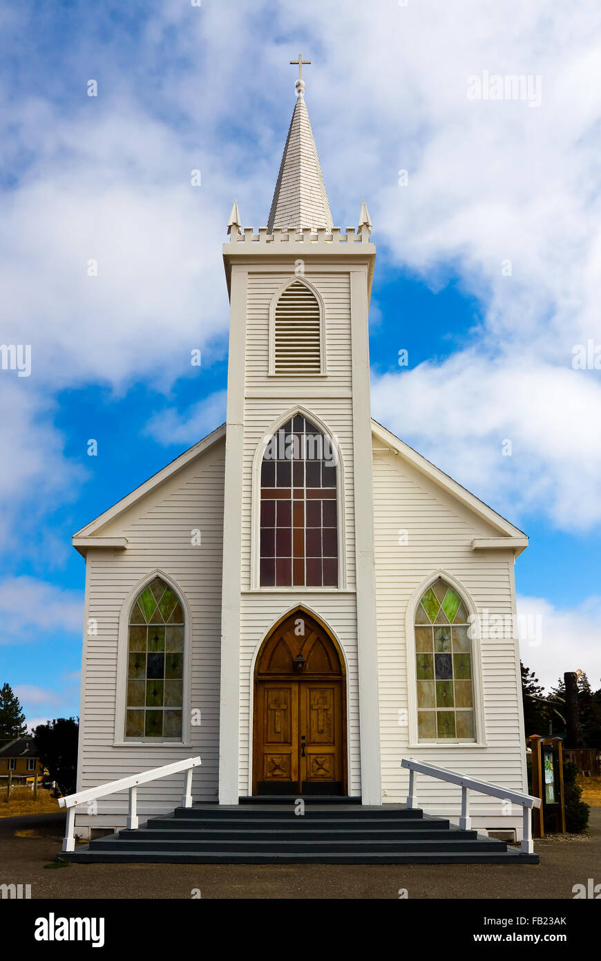 White church in Bodega, California Stock Photo - Alamy