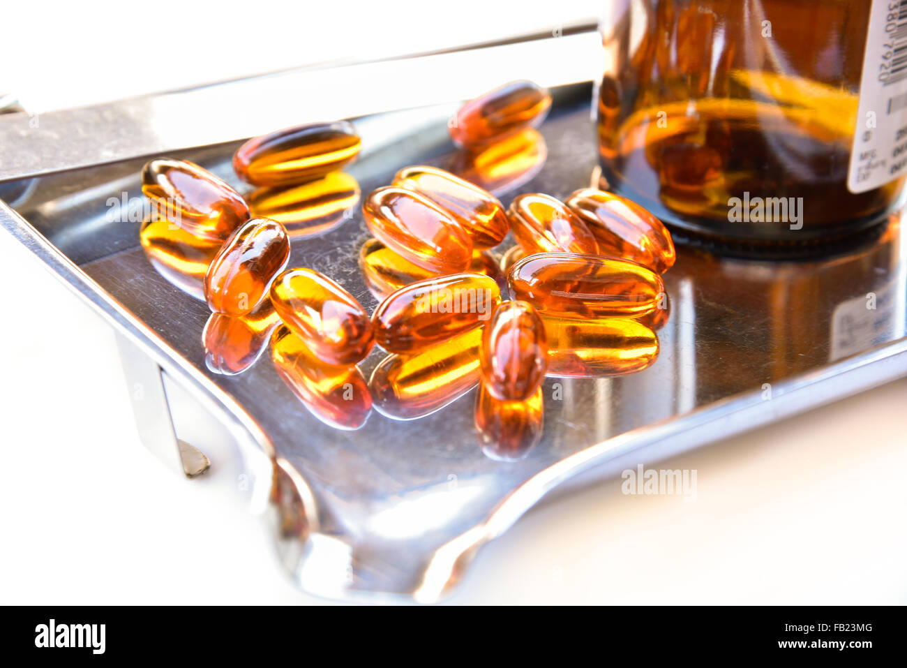 Lecithin gel vitamin supplement capsules Stock Photo - Alamy