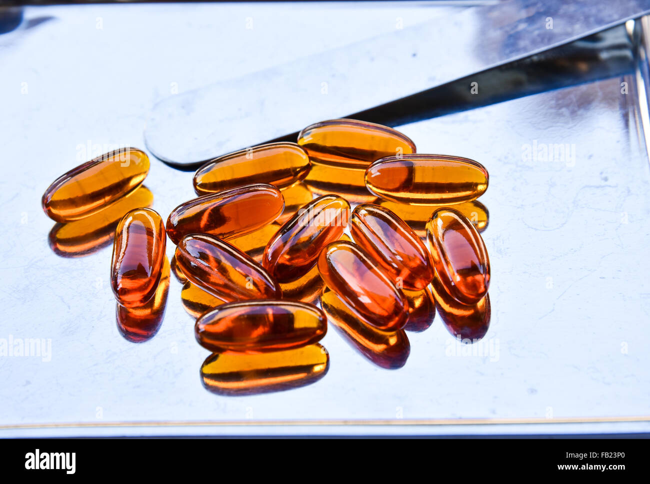 Lecithin gel vitamin supplement capsules Stock Photo - Alamy