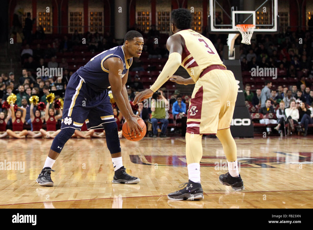 Conte Forum. 7th Jan, 2016. MA, USA; Boston College Eagles guard Eli ...