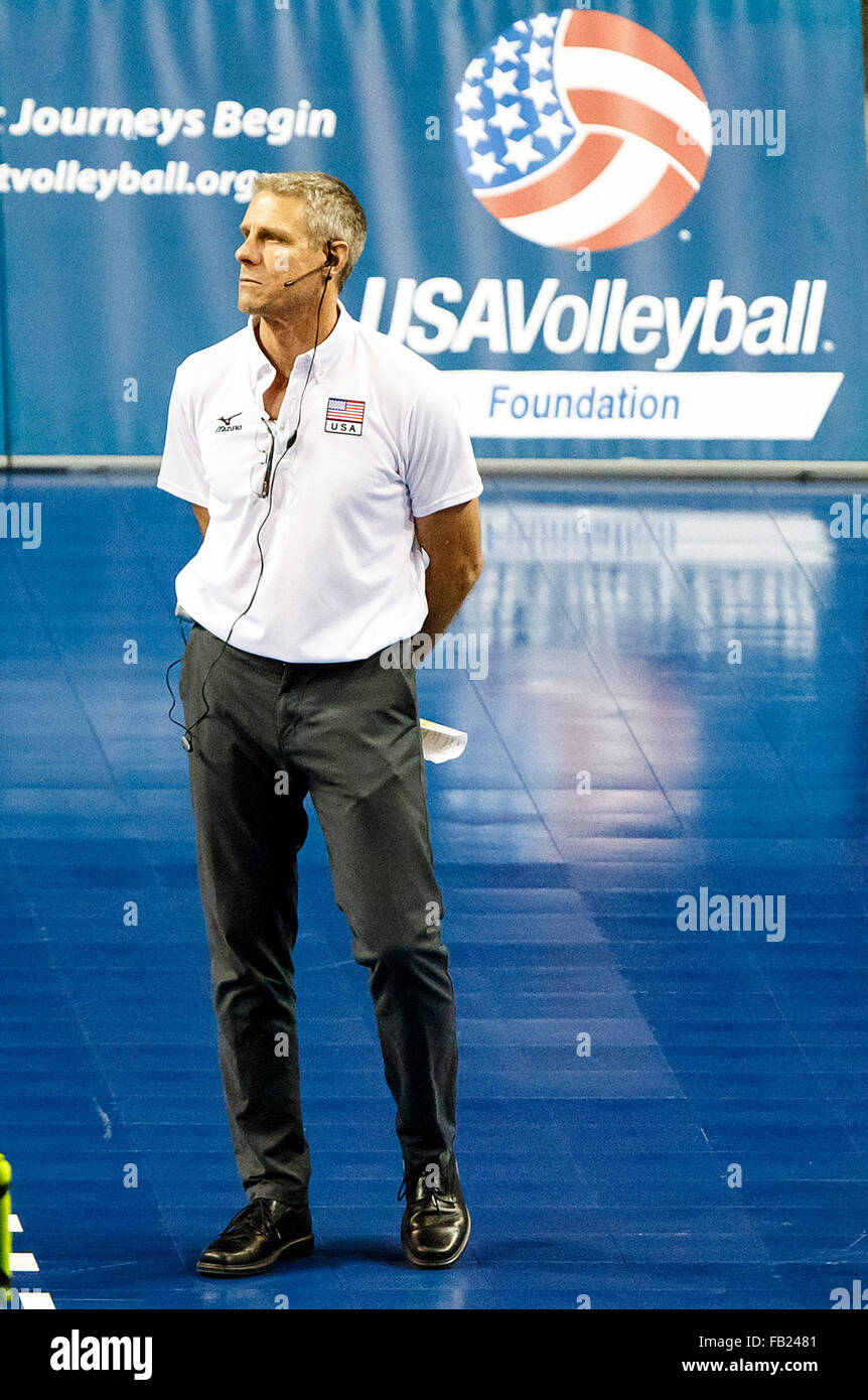 Lincoln, NE USA. 07th Jan, 2016. United States head coach Karch Kiraly ...