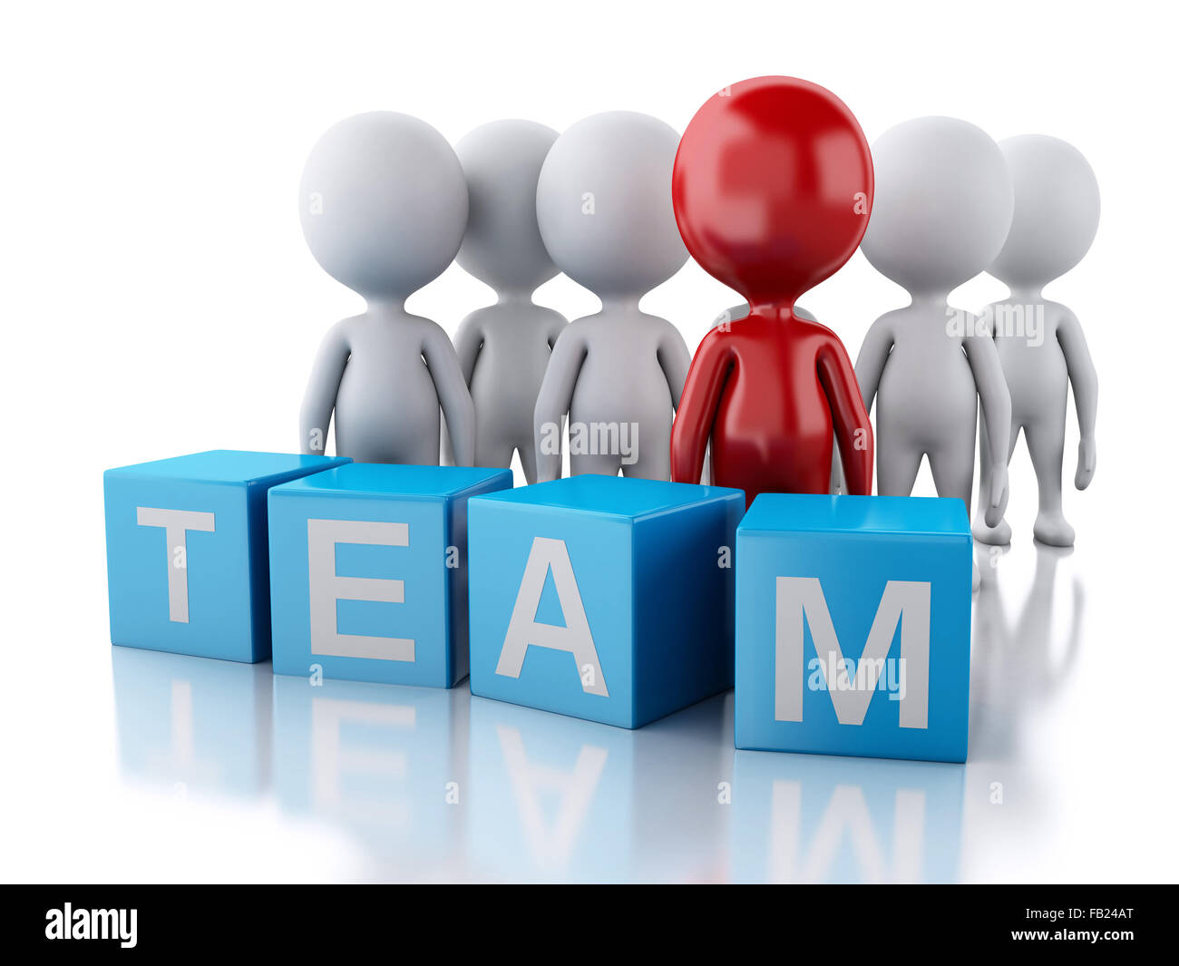 3d render image. White business people. Team concept. Isolated white ...