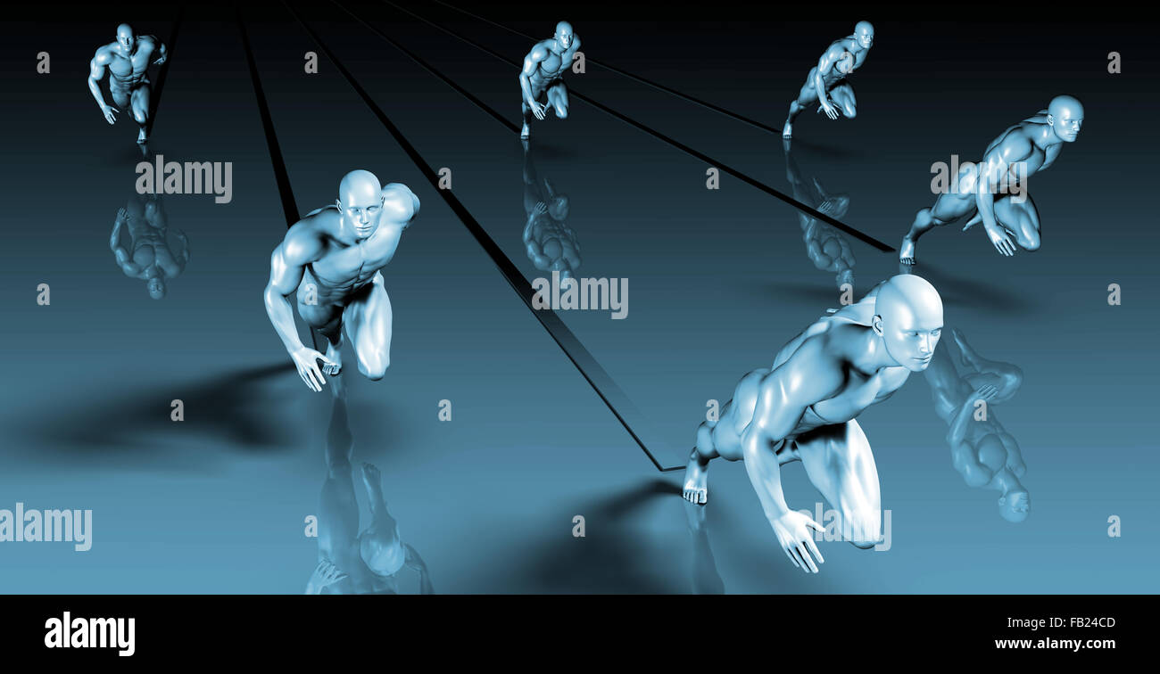 Concept of Teamwork with a Business Team Racing Together Stock Photo ...