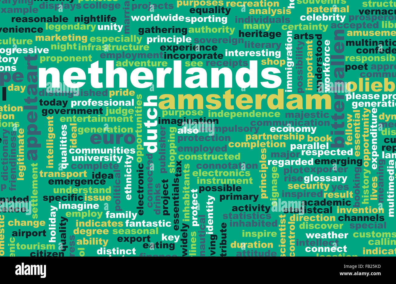 Netherlands as a Country Abstract Art Concept Stock Photo - Alamy