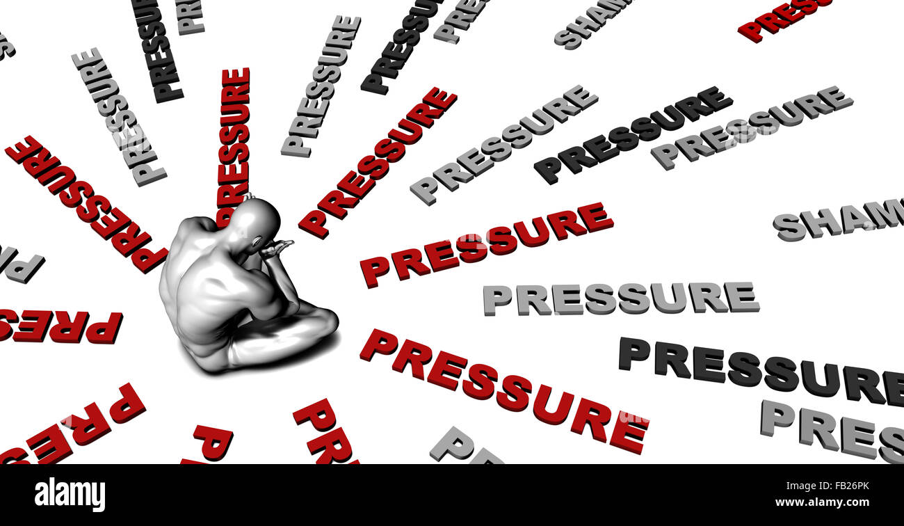 Suffering From Pressure with a Victim Crying Male Stock Photo - Alamy