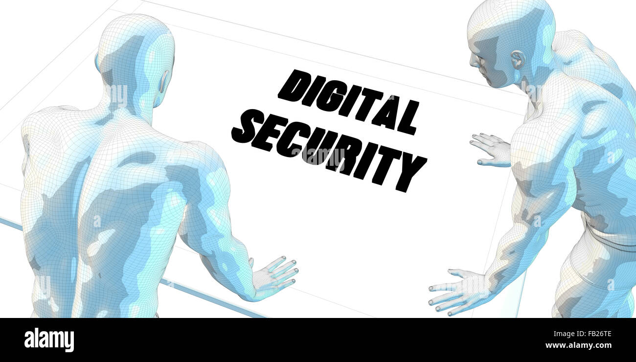 Digital Security Discussion and Business Meeting Concept Art Stock ...