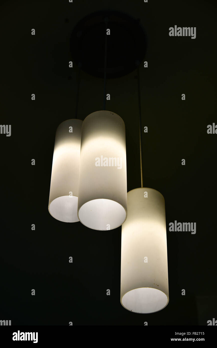 Lamp in the dark night Stock Photo - Alamy