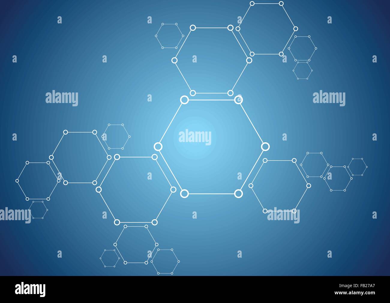 Molecular Structure Abstract Tech Background Bright Vector Medical