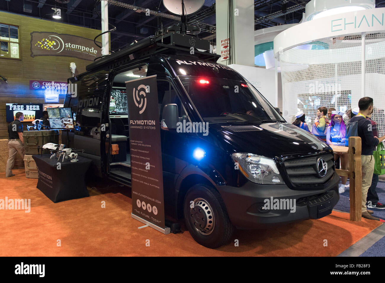 Las Vegas, Nevada, USA. 06th Jan, 2016. A Flymotion Trident mobile ...