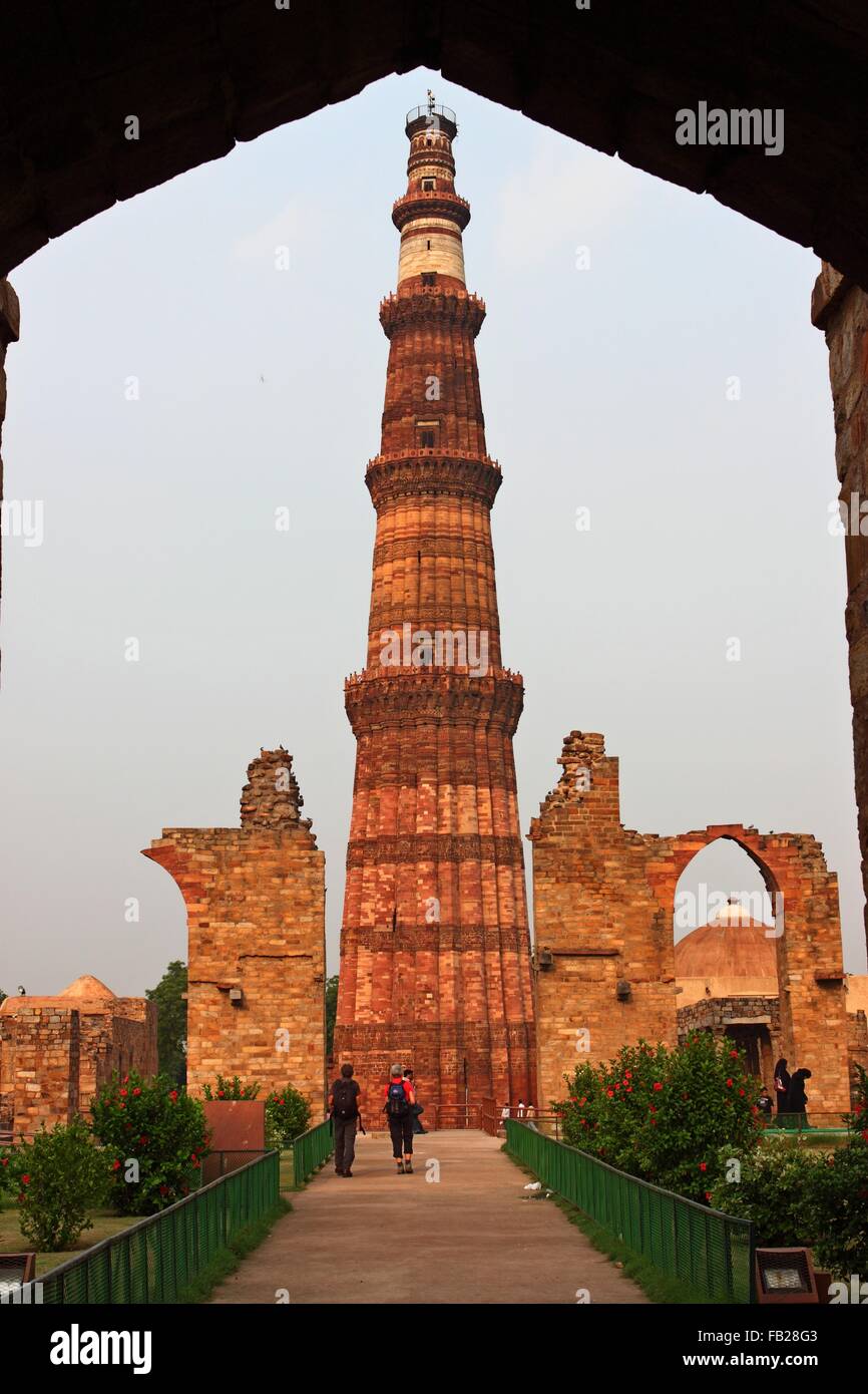 Qutb Minar 2nd tallest minar in Delhi Stock Photo - Alamy