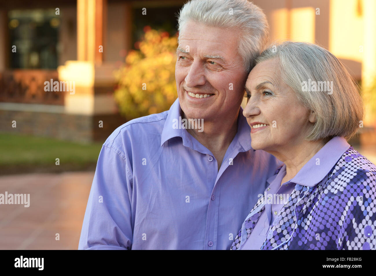 Happy elderly couple Stock Photo - Alamy