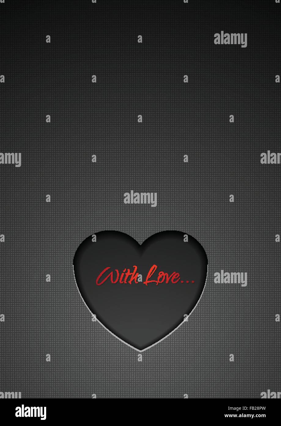 Dark heart abstract background. Vector design Stock Vector Image & Art ...