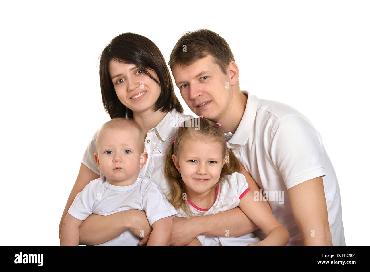Cute happy family Stock Photo - Alamy