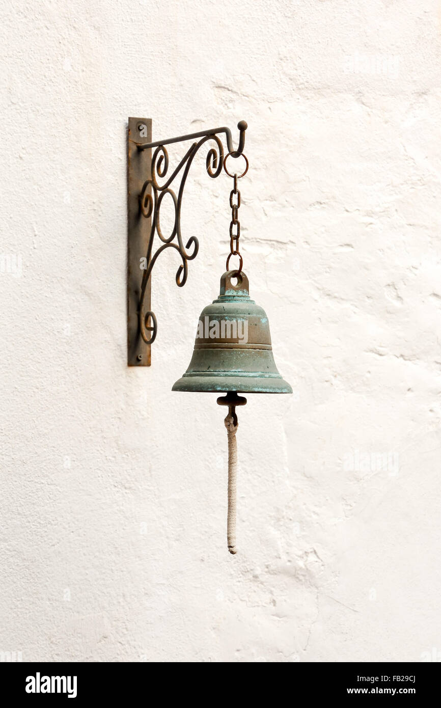 Classic Metal Door Bell Stock Photo - Alamy