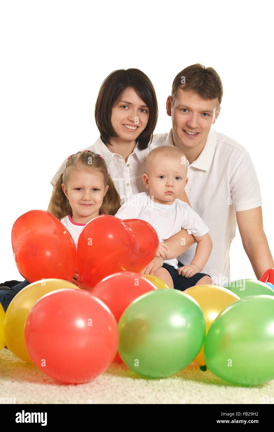 Family playing isolated Stock Photo - Alamy