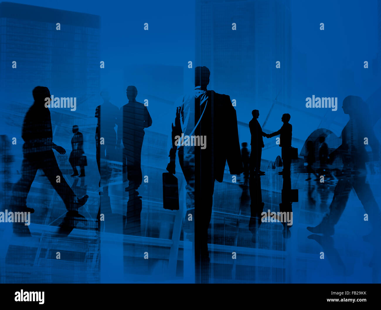 Business People Walking Commuter Rush Hour Concept Stock Photo - Alamy