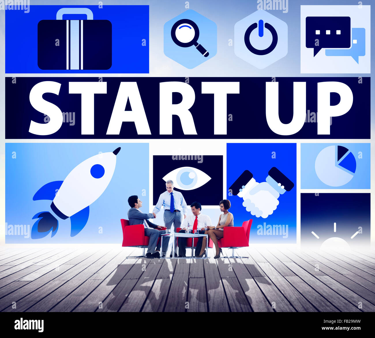 Start Up Business New Launch Technology Concept Stock Photo - Alamy