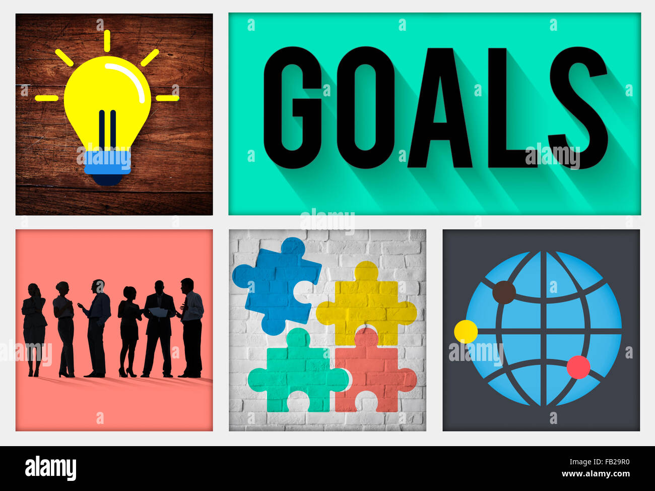 Goals Target Mission Success Inspiration Concept Stock Photo - Alamy