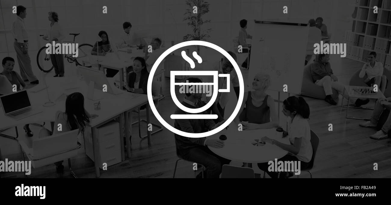 Break Coffee Beverage Refreshment Leisure Relaxing Concept Stock Photo ...