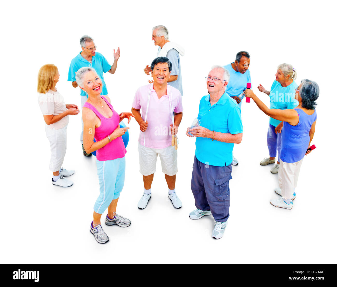 Group of Healthy People in the Fitness Exercising Concept Stock Photo ...