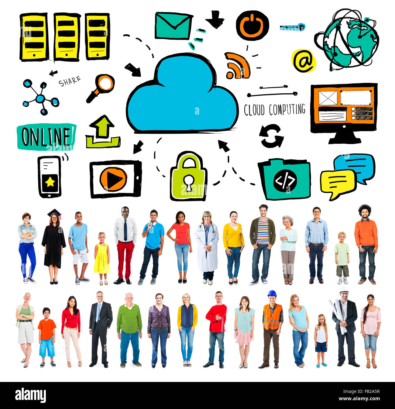 Cloud Computing Network Online Internet Storage Concept Stock Photo - Alamy
