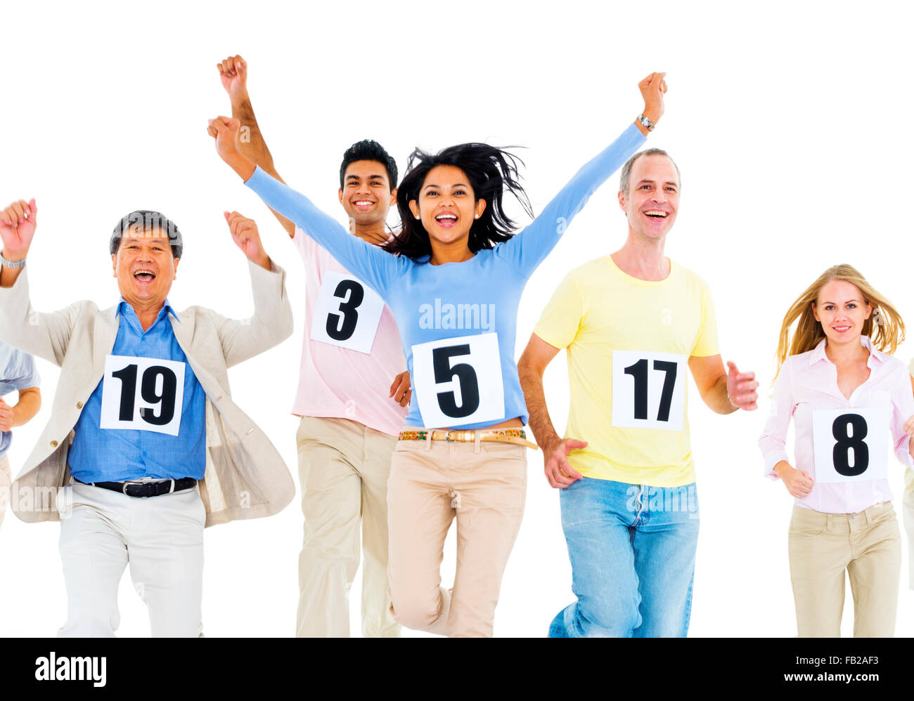 Winning Race Compettition Collaboration Teamwork Concept Stock Photo ...