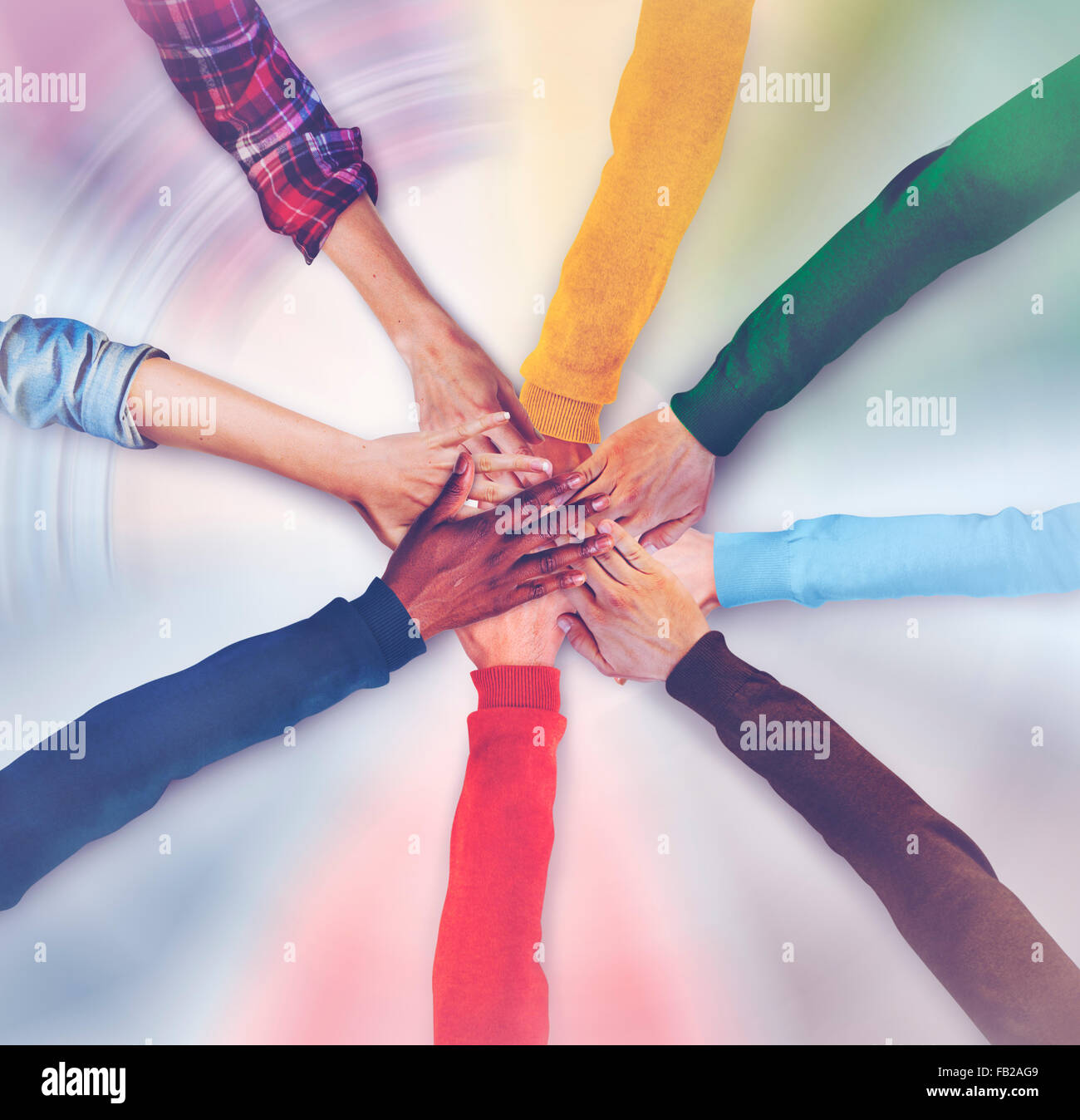 Group of Diverse Hands Together Joining Concept Stock Photo - Alamy