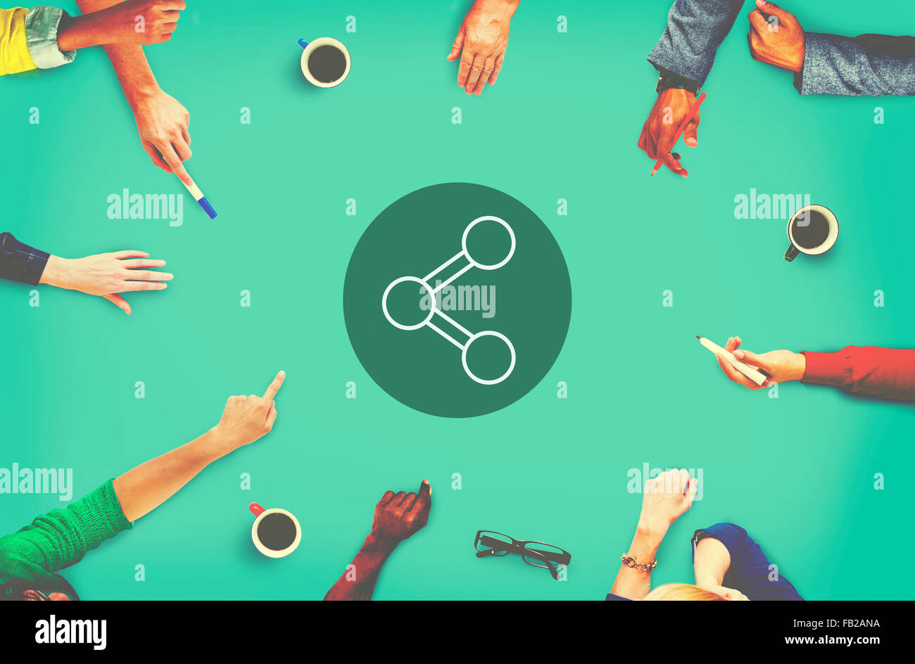 Share Connection Technology Sharing Global Communications Concept Stock ...