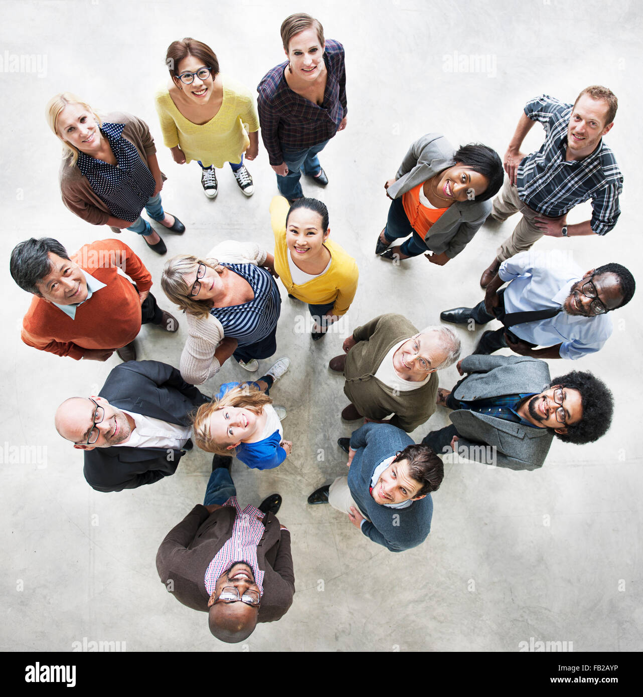 Diverse People Friendship Togetherness Happiness Aerial View Concept ...