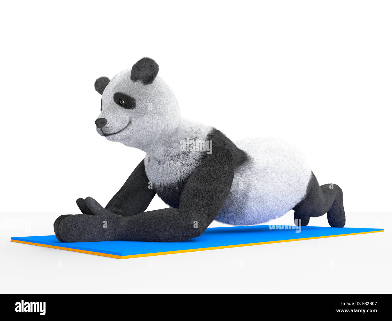 push-ups by animal character athlete illustration Stock Photo - Alamy