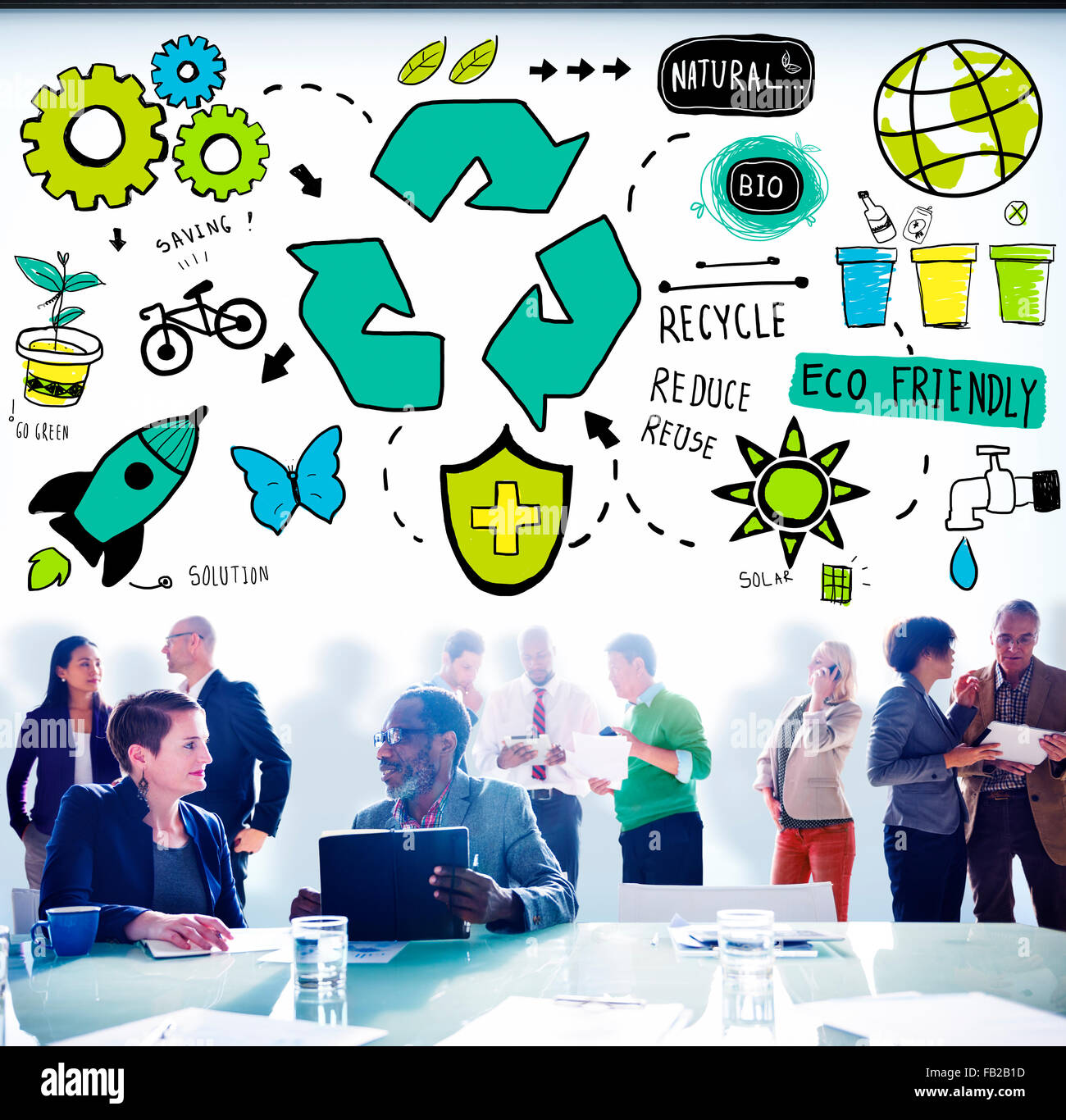 Recycle Reduce Reuse Eco Friendly Natural Saving Go Green Concept Stock ...