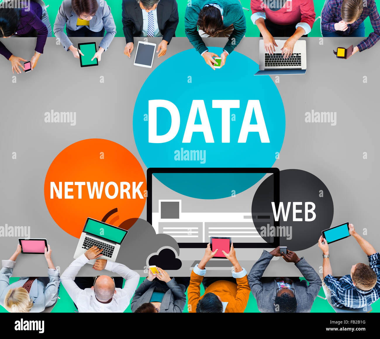 Data Network Web Internet Connection Global Concept Stock Photo - Alamy