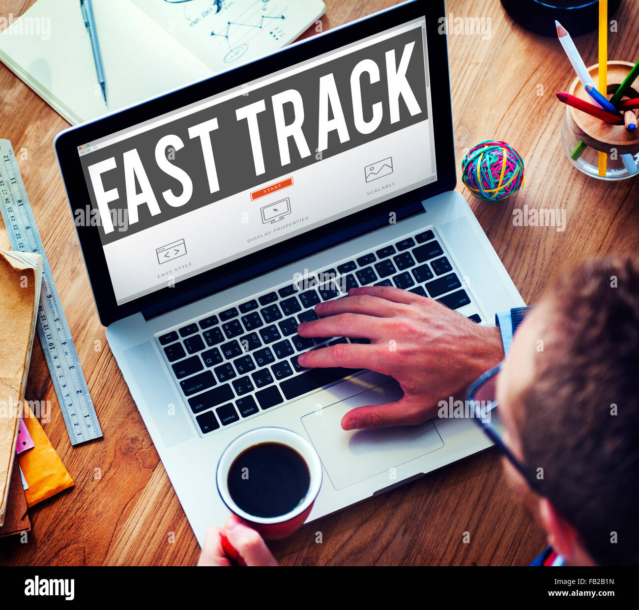 Fast Track Increase Improvement Development Raising Concept Stock Photo ...
