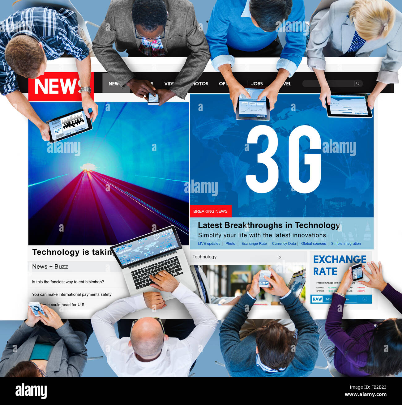 3G Technology Communication Networking Internet Online Concept Stock ...