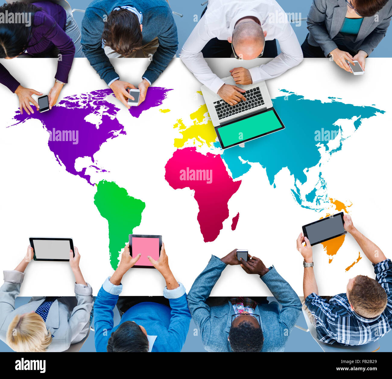 World Global Cartography Globalization Earth International Concept ...