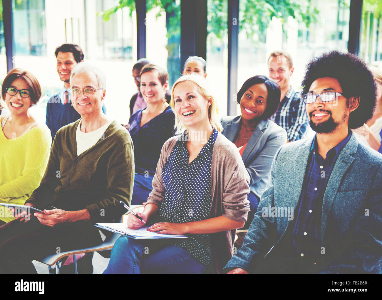 Multiethnic Group Seminar Training Boardroom Concept Stock Photo - Alamy