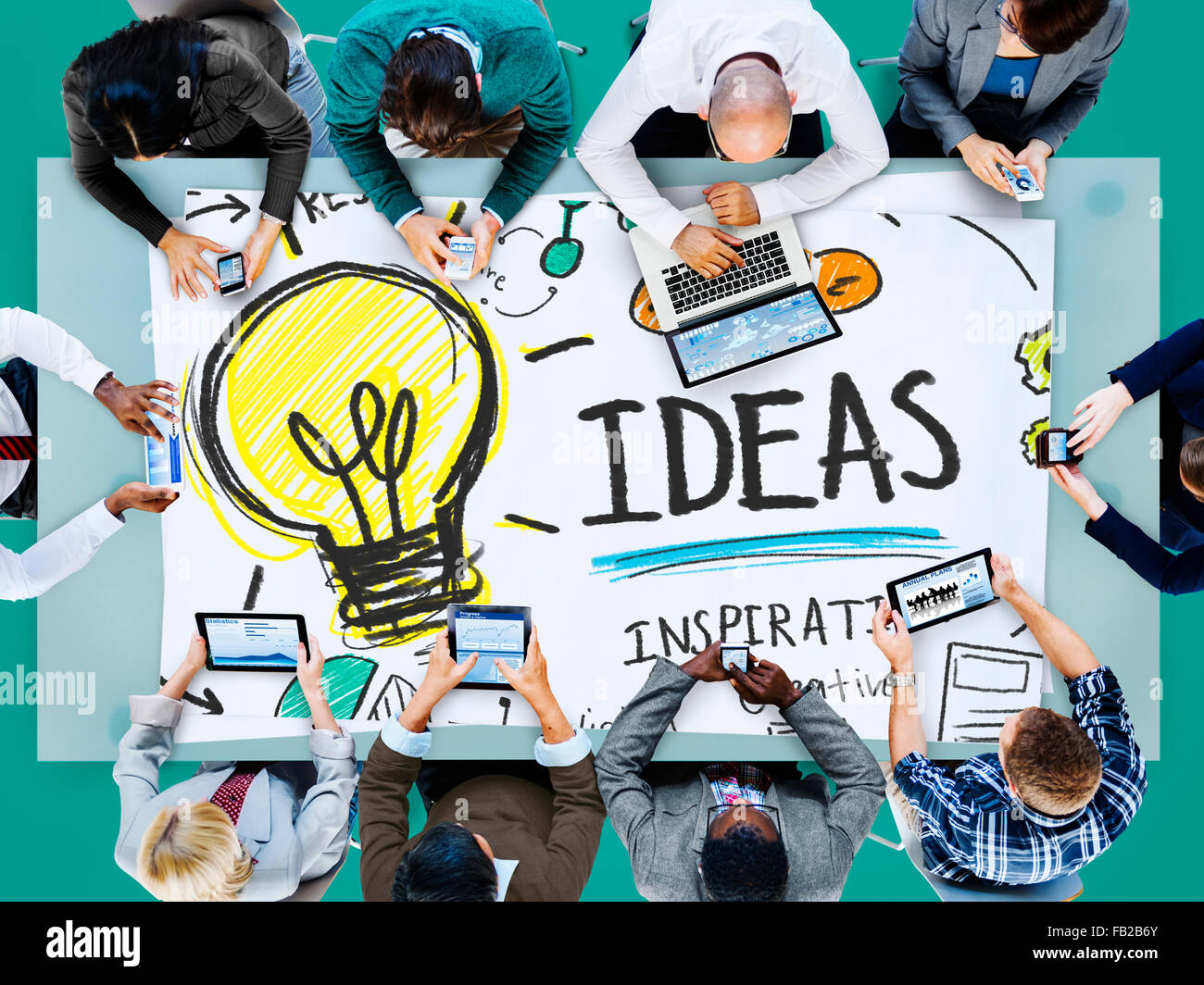 Ideas Innovation Creativity Knowledge Inspiration Vision Concept Stock ...