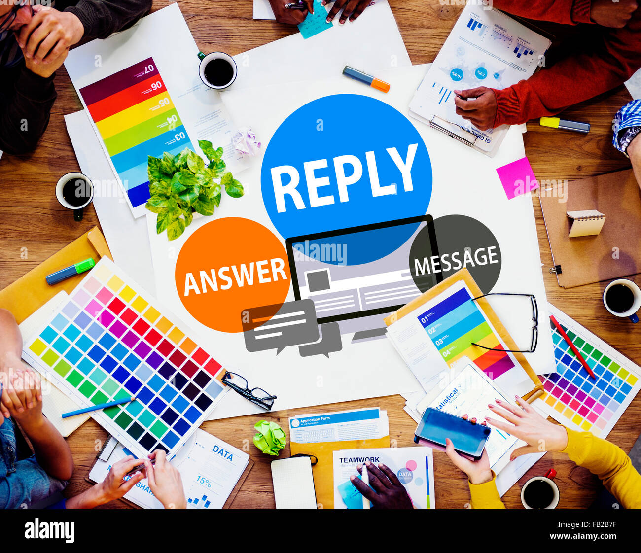 Reply Answer Message Communication Feedback Concept Stock Photo - Alamy